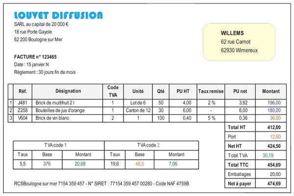 Fiche ressource 5 - La facture